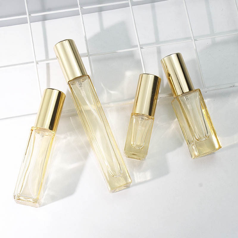 4ml 6ml 9ml 10ml Yellow Square Thick Glass Perfume Spray Bottle Travel ...