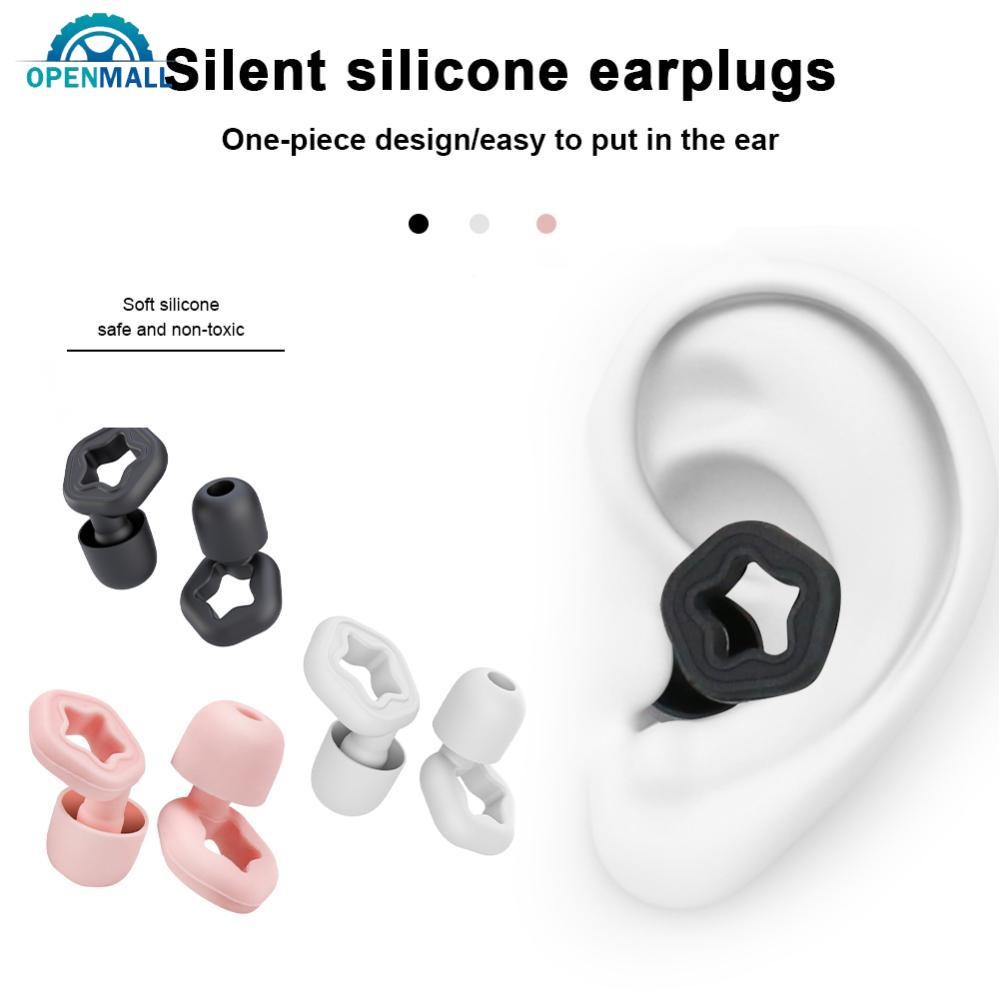 OPENMALL 3 Pairs Soft Silicone Soundproof Sleep Ear Plugs Noise ...