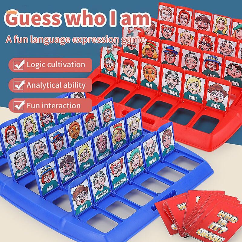 Sweet Who Is It Family Memory Guessing Game Kids Funny Montessori ...