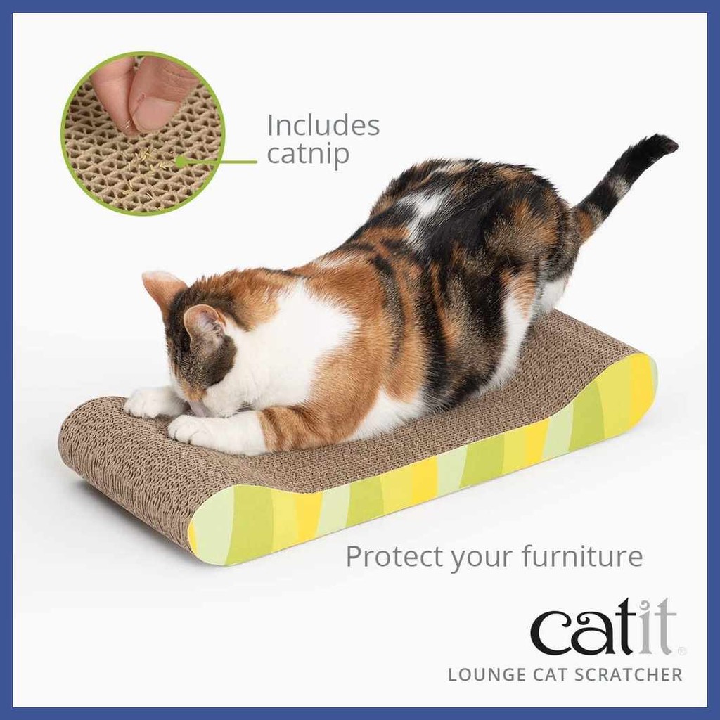 Catit%ee(Style-gLoungeOJungleaStripeshPatternedACatHScratcherDwith ...