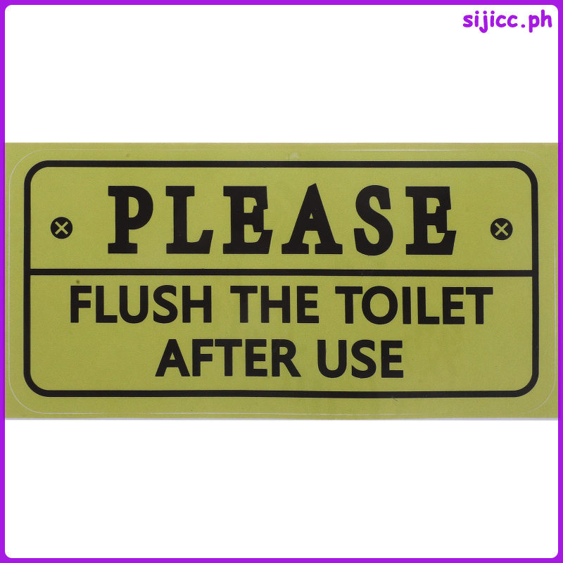 Warm Reminder Stickers for Toilets Welcome Sign Wall Cute Bathroom ...