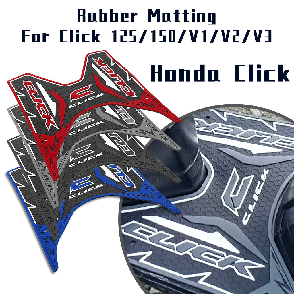 Motors Pure Rubber Footboard Matting For Honda Click V1 V2 125i 150 ...
