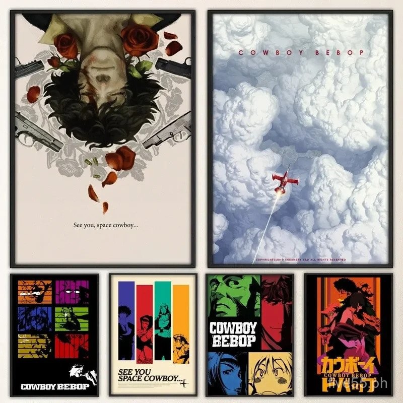 Cowboy B-Bebop Comic Anime Poster Sticky Posters Fancy Wall Sticker for ...