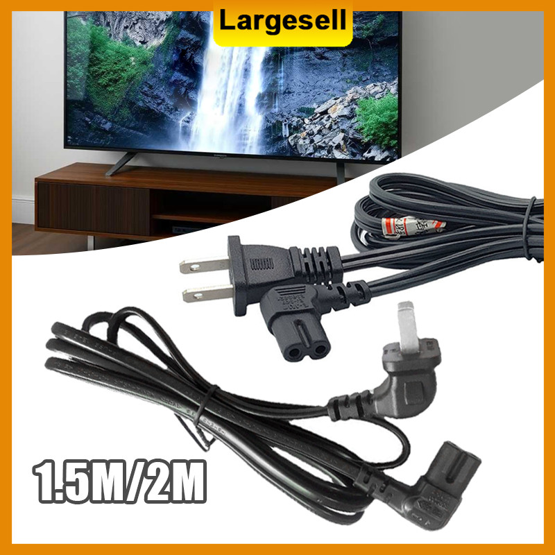 2-Prong Right Angle AC Power Supply Cable 2*20AWG Elbow US Plug C7 ...