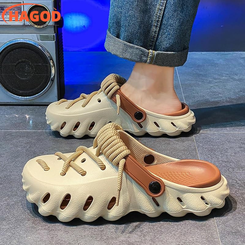 HAGOD Men's Sandals New Clog Clogs Hole Shoes Summer 2025 Outwear ...