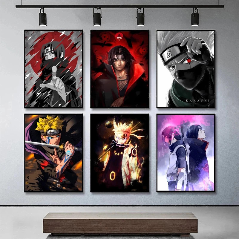 Naruto Decorative Painting Bedroom Cartoon Anime Kakashi Poster Room ...