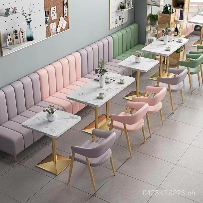 Snack Table and Chairs for Meeting and Milk Tea Shop h Sofa^Commercial ...