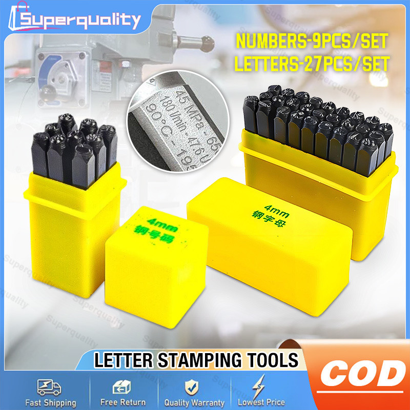 4mm Letter number Punch Set steel metal letter punch stamping set ...