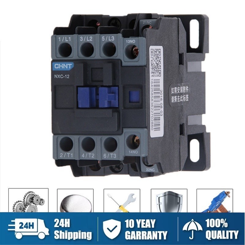 [TOP SALES] 100% CHINT Motor Control New NXC 3 Pole AC Contactor NXC-09 NXC-12 NXC-18 NXC-25 NXC ...