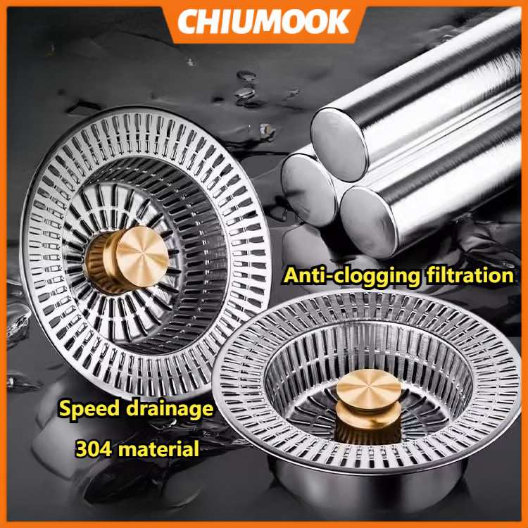 Creative Pop Up Round Stainless Steel Kitchen Sink Strainer - Home Anti ...
