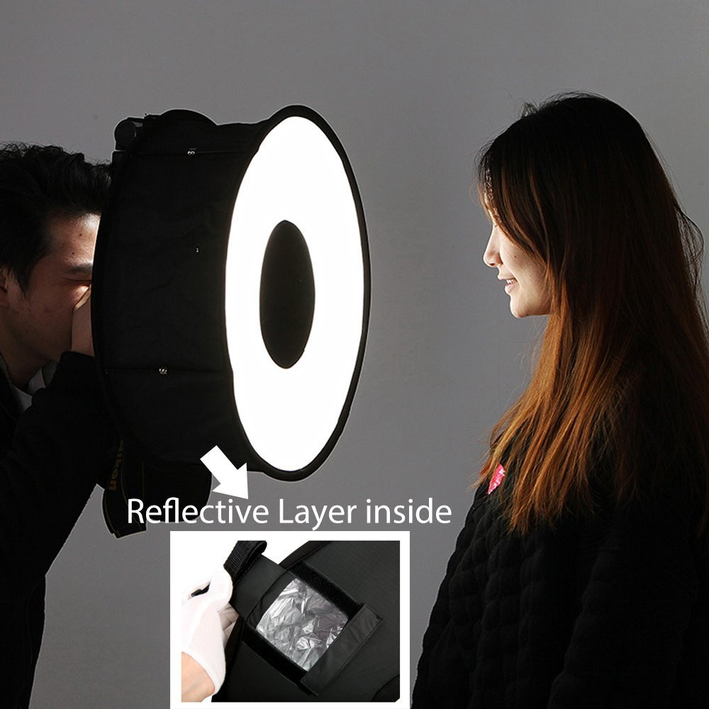 45cm 18" Easy-folded Ring Softbox Speedlight Flash Diffuser Reflector ...