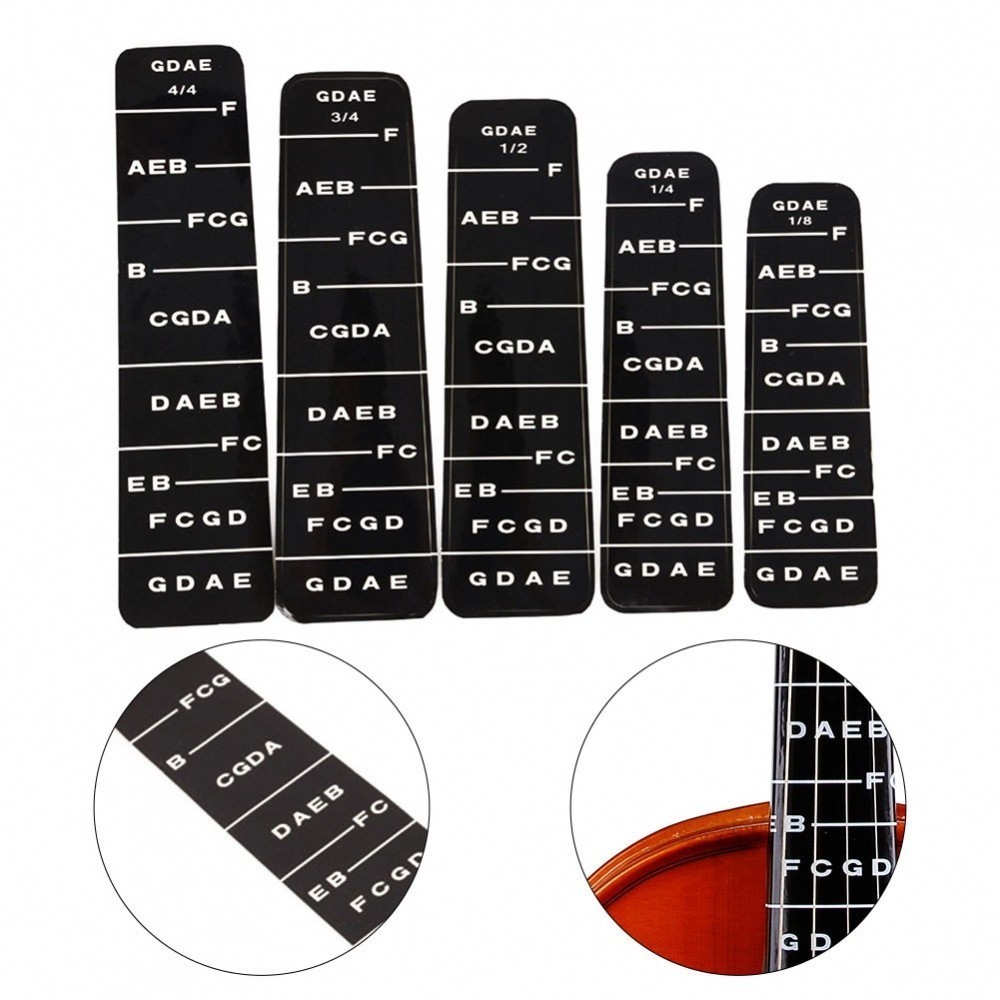 1/8-4/4 Violin Intonation Stickers Fretboard Marker Beginners Learning ...