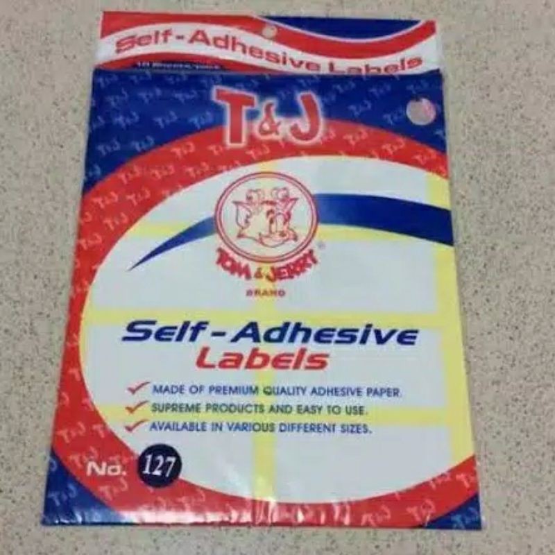 Tom and jerry labels 127 T&j labels no. 127 self-adhesive 1Pack only ...