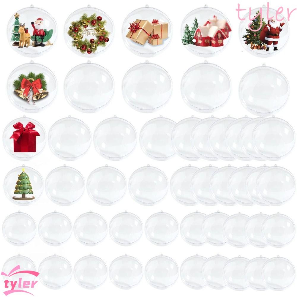 TYLER1 Christmas Ornament Ball, DIY Plastic Acrylic Crafts Ball Kit ...