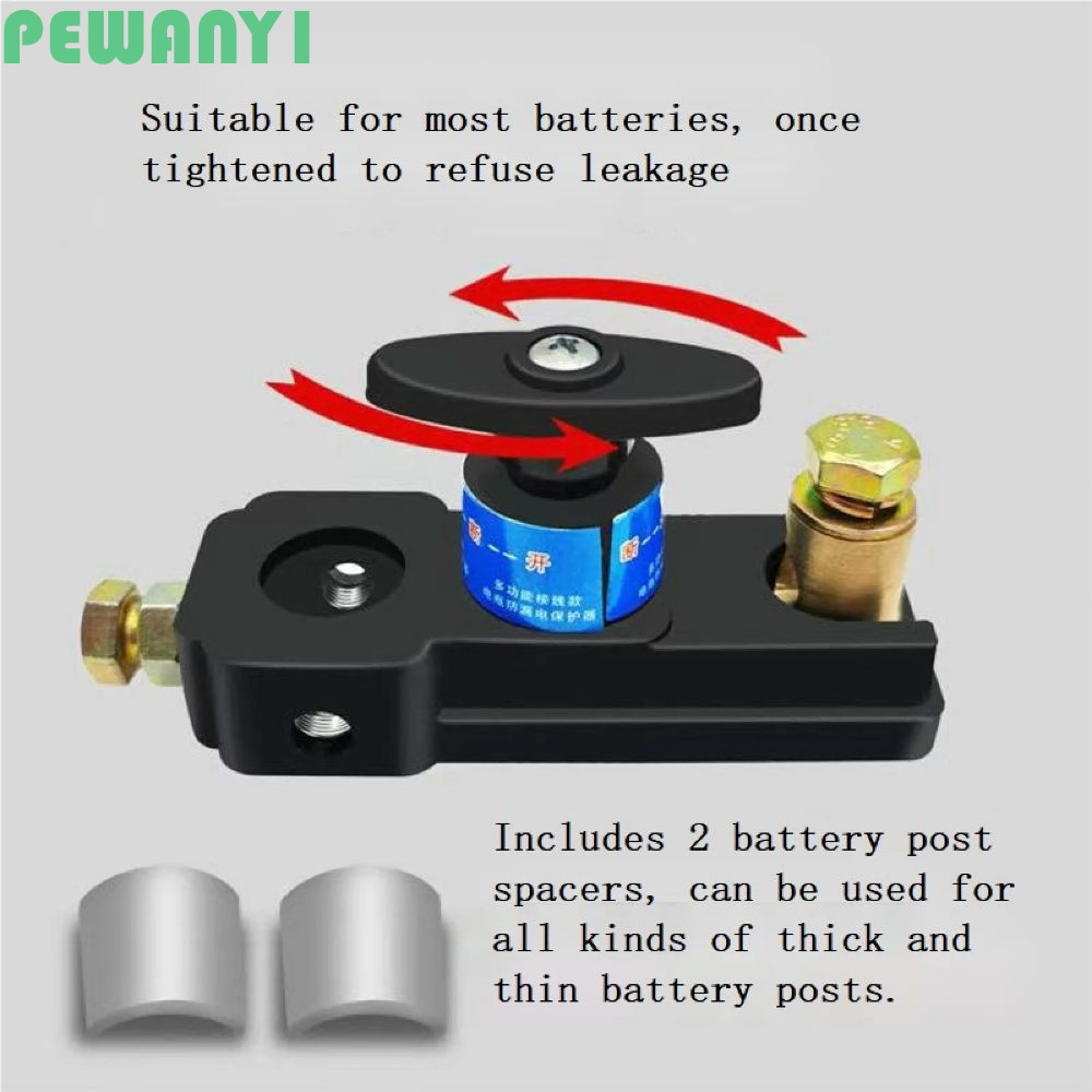 PEWANY1 Car Battery Disconnect Switch, 12V/24V Battery Cut-off Anti ...