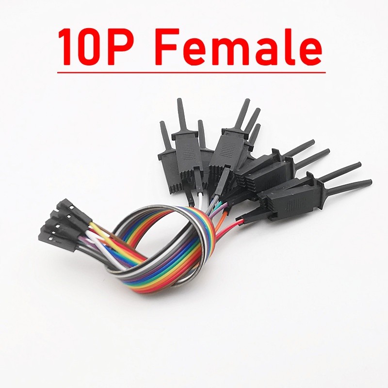 NEW 10pin Test Clip dupont Cable jumper wire tester 1P for logic ...