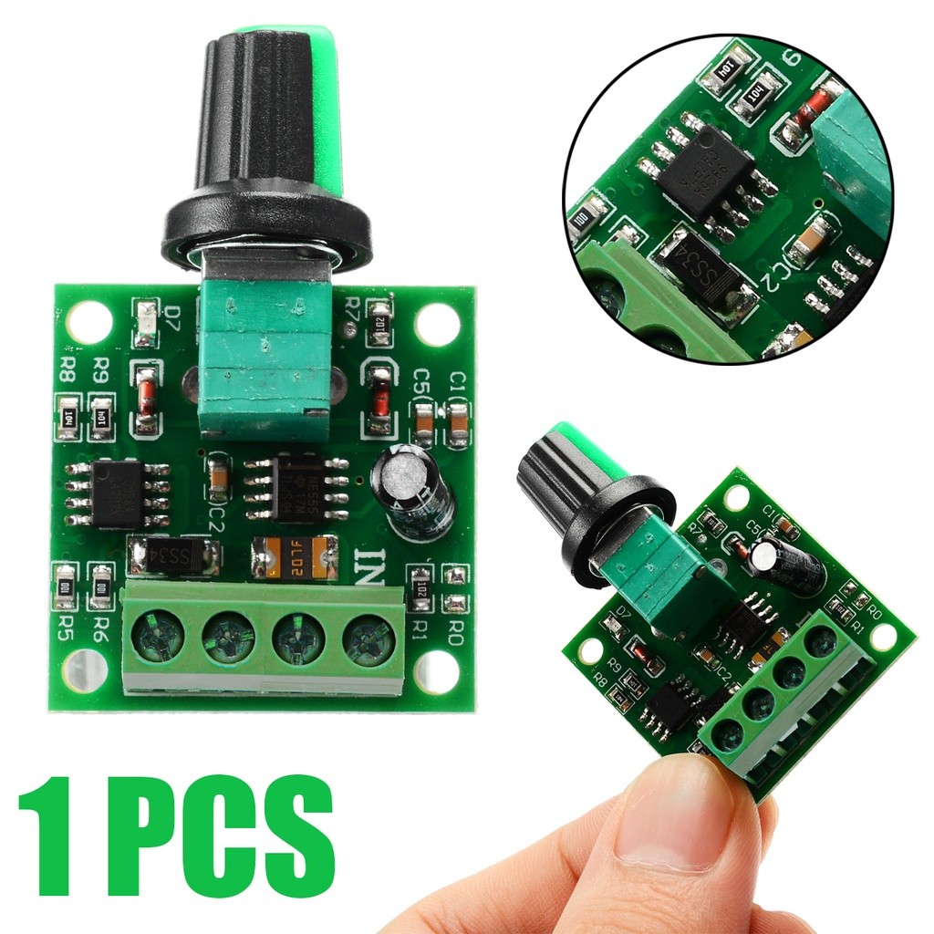 New 1pc 2A PWM 1.8V 3V 5V 6V 12V DC Motor Speed Controller Module ...