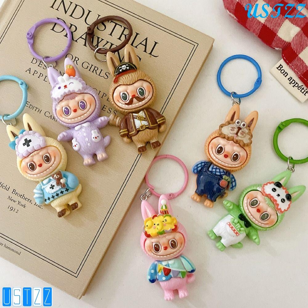 USTZZ Labubu Resin Keyring, Kawaii Mini Sheep Bag Pendant, Cute Lovely ...