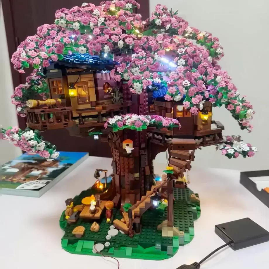 3D Sakura Tree House Building Blocks 12CM High for Children Develop ...