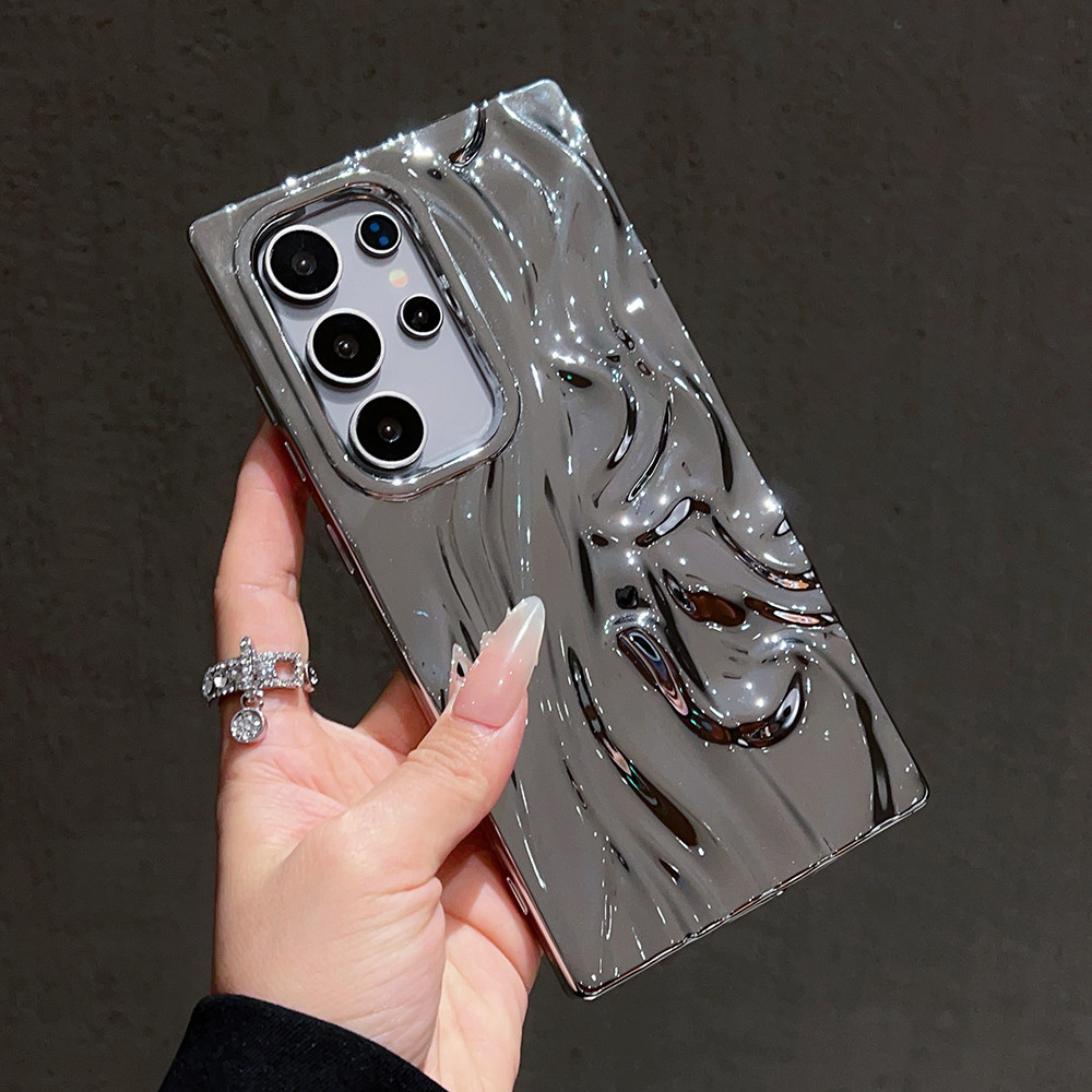 Luxury 3D Wrinkles Phone Case For Samsung Galaxy S25 S24 S23 FE Plus ...