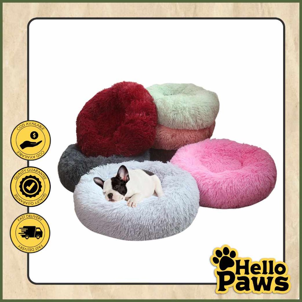 Hello&Paws&Comfortable&Fuzzy&Round%i:Plush%z:Dog%X:Bed%Y:Warm Sleeping ...