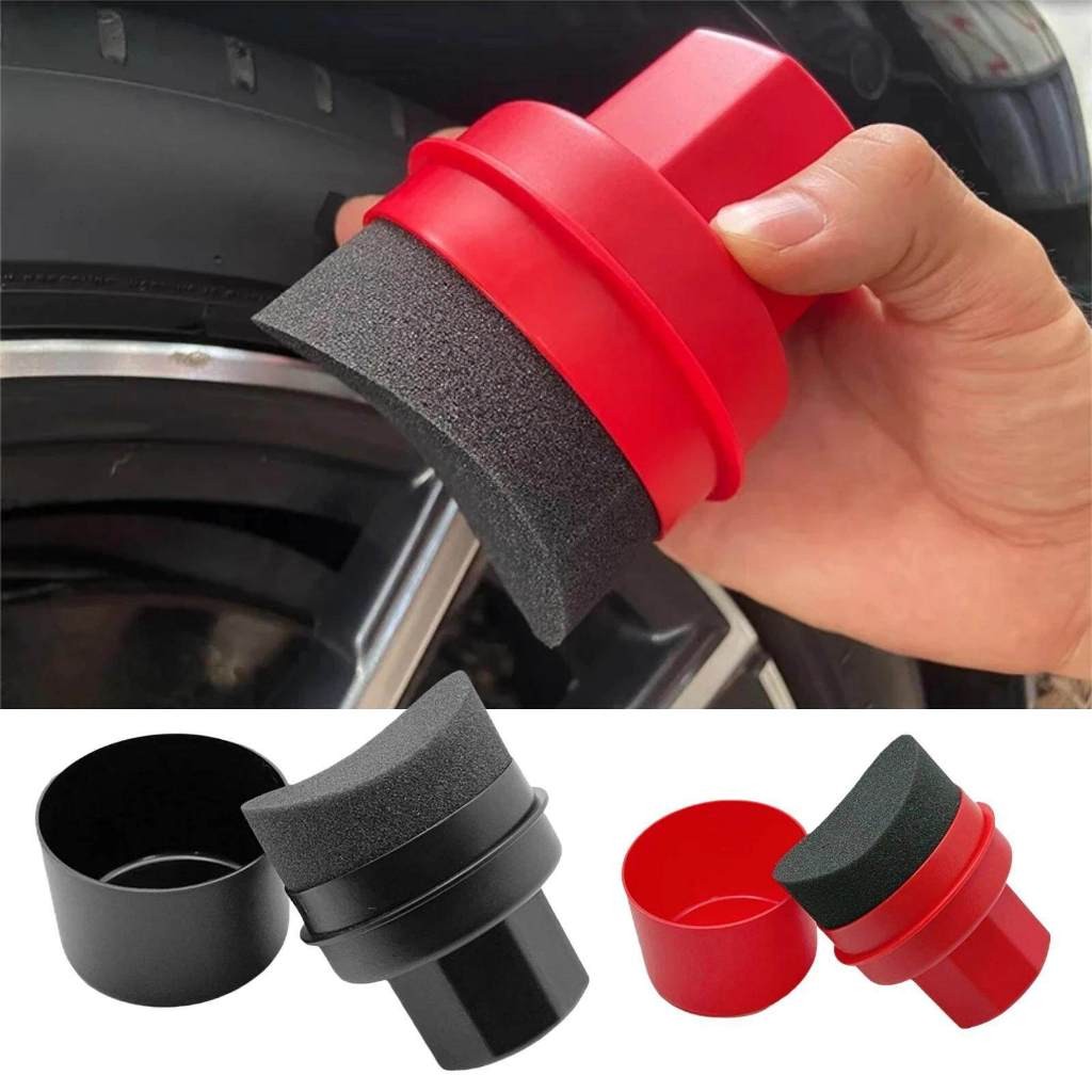 MOTEX Car Tire Waxing Sponge with Lid Can Hold the Handle Easy ...