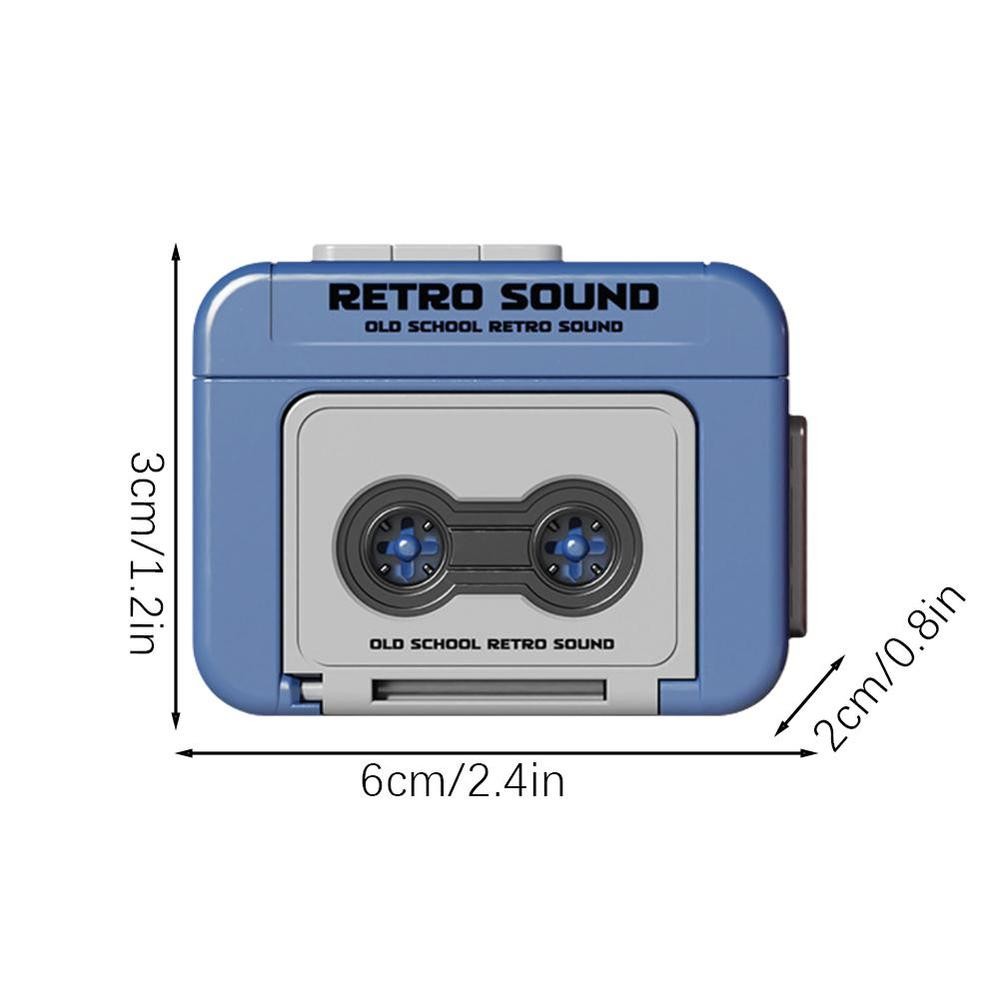 Creative Mini Tape Recorder Keychain - Retro Cassette Player Portable ...