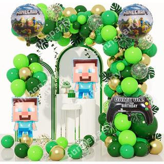 Minecraft birthday decor set Theme Balloon 1-9 th foil Boy Birthday ...