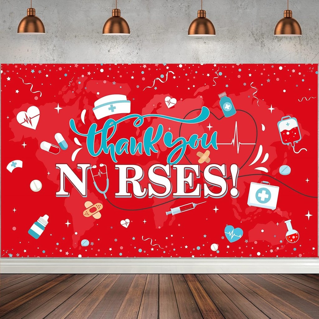 5x3ft hank You Nurses Photography Backdrop 2025 Nurses Week Backdrop ...