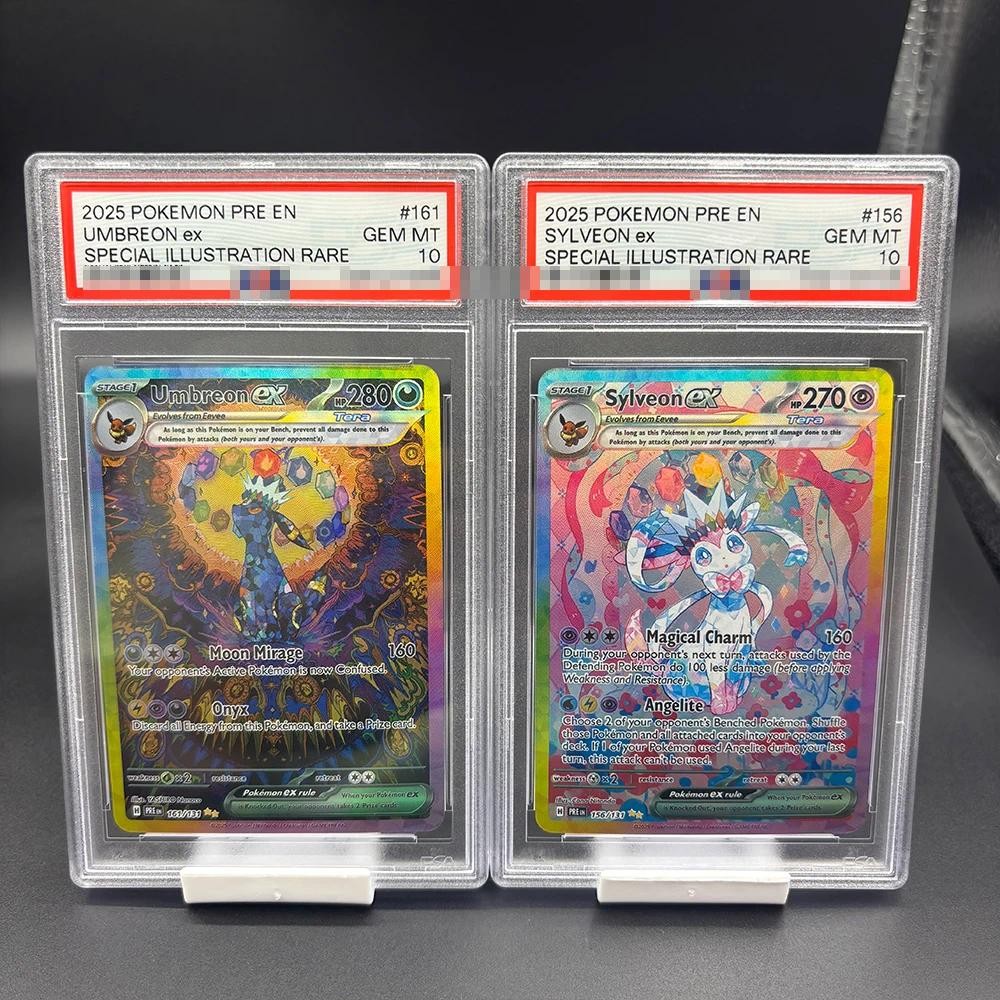 DIY PSA10 PTCG SPECIAL ILLUSTRATION UMBREON SYLVEON ex Collection Card 10Points Rating Card ...