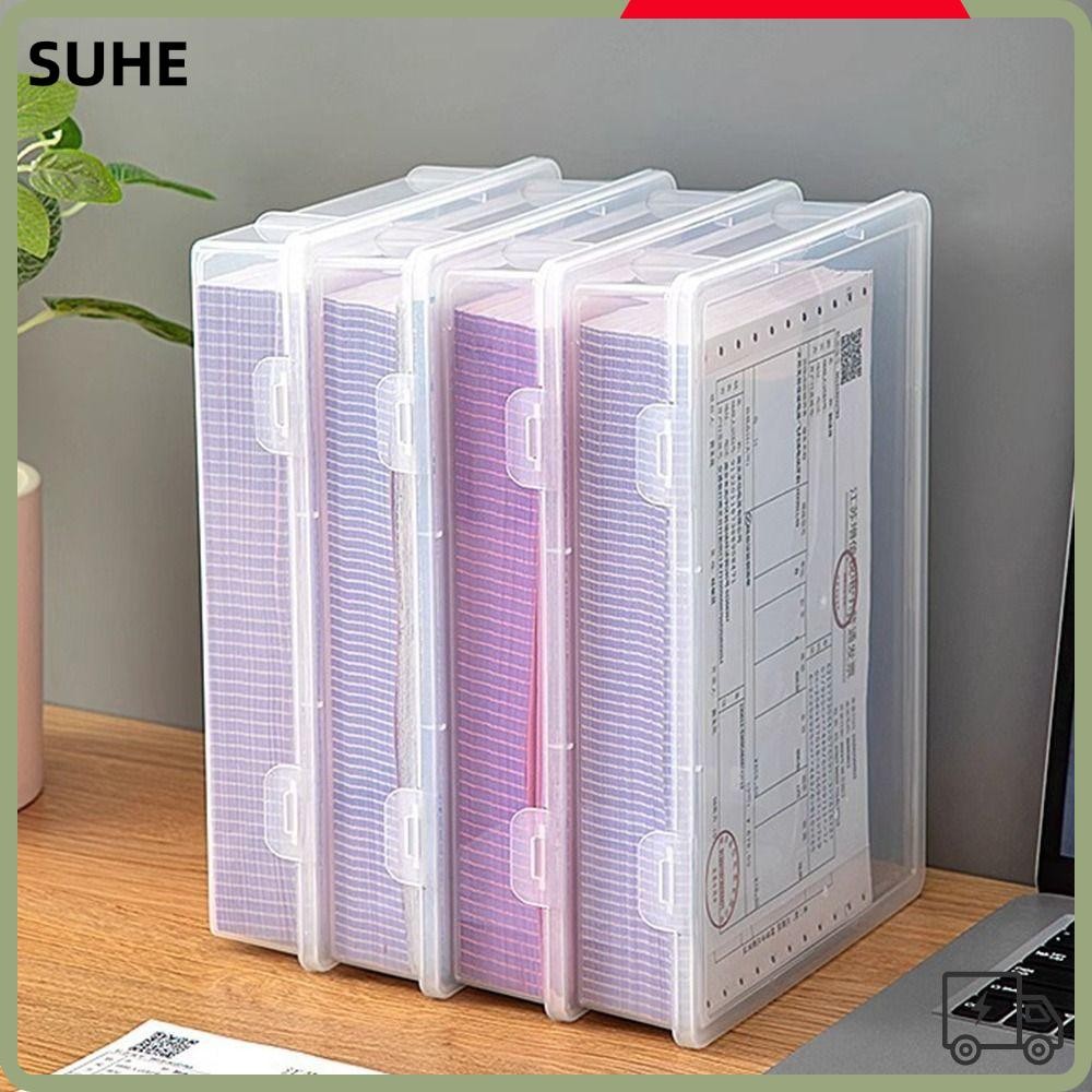 HI-SUHE Document Storage Container, School Home Office Supplies Plastic ...