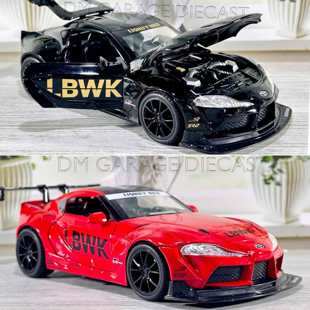 DIECAST TOYOTA GR SUPRA LBWK LIBERTY WALK SCALE 1:22 CAR MINIATURE ...