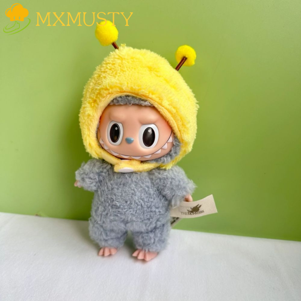 MXMUSTY 17cm Labubu Doll Dress, Ear Hat Handmade Headgear Labubu Doll ...