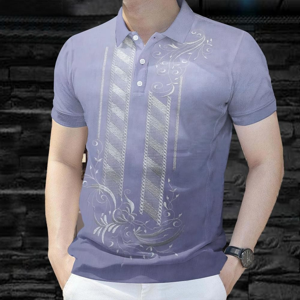 Men's Polo Shirt ASEAN Clothing Philippines Retro Ethnic Style Shirt ...