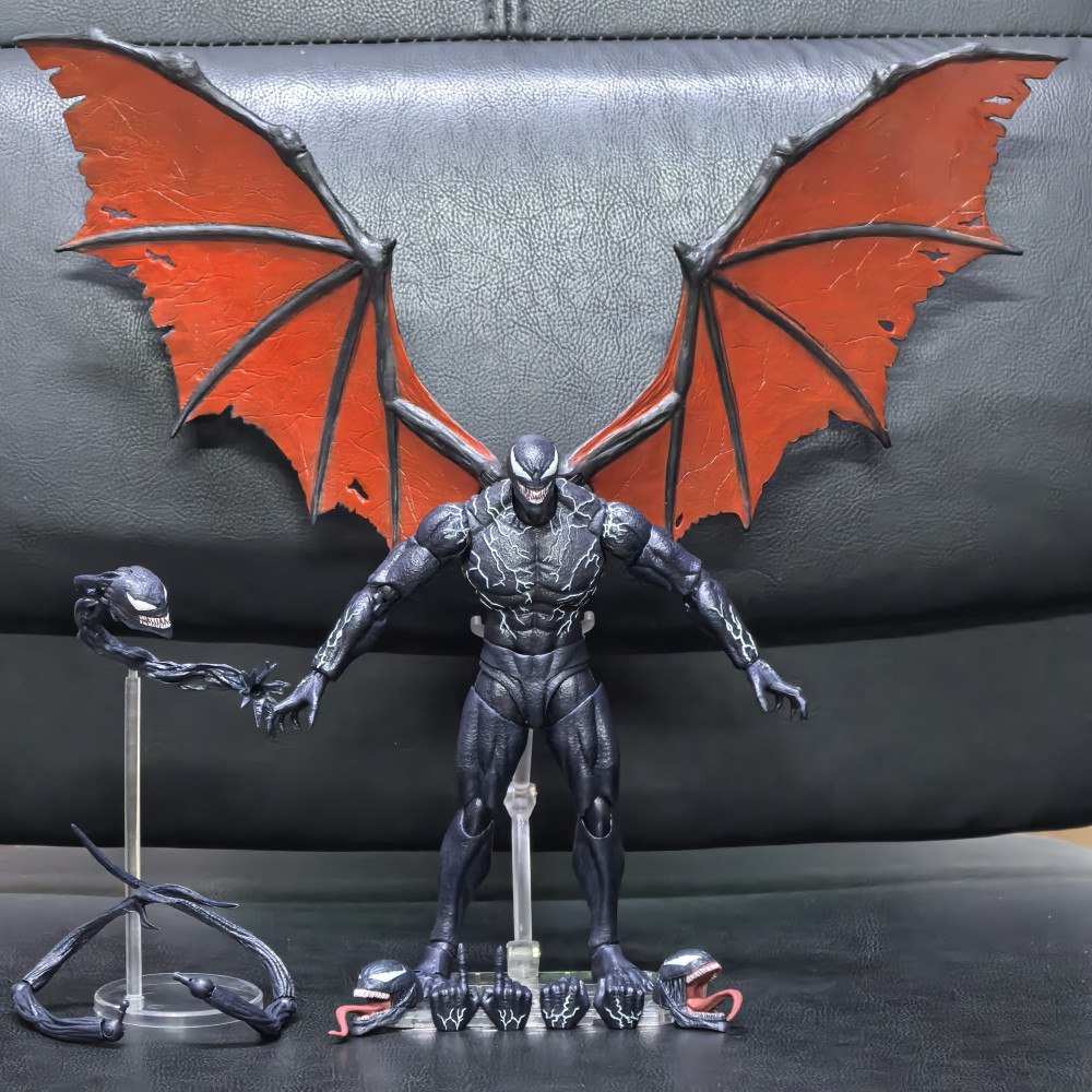 Flying Venom action figure winged symbiote Venom movable model toy ...