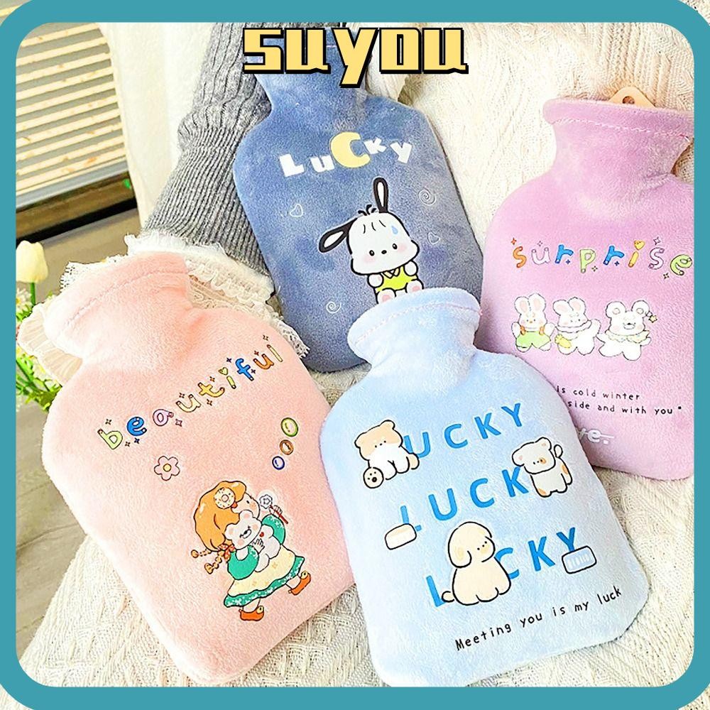 SUYO Warm Water Bag, Plush Proof Cartoon Hand Warmer, 2023 Water ...