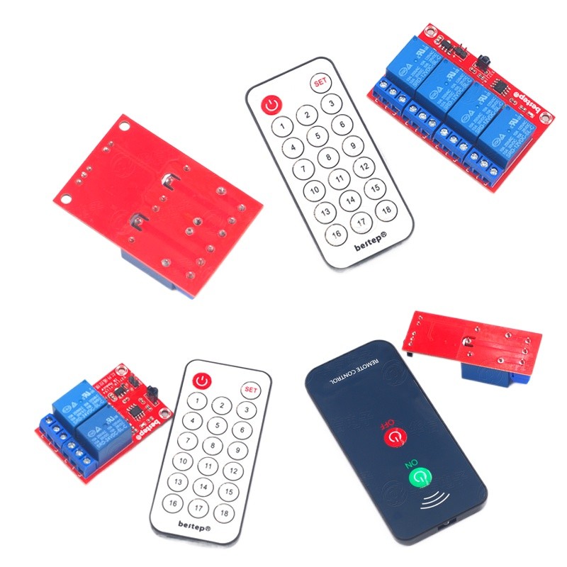 COD☆1 channel 2 channels 4 channels 5V12V24V infrared receiving relay ...
