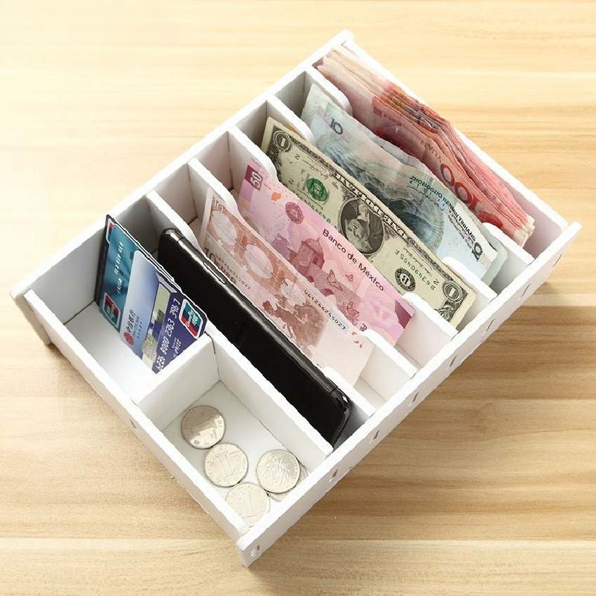 Financial Desktop Multi-Cell Change Coin Assorted Storage Box Office ...