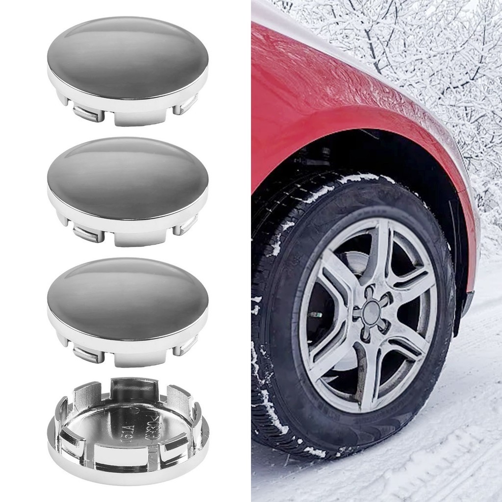 [livedesign] 4Pcs ABS Chrome 56mm Car Wheel Center Cap Hub Tyre Rim Hub ...