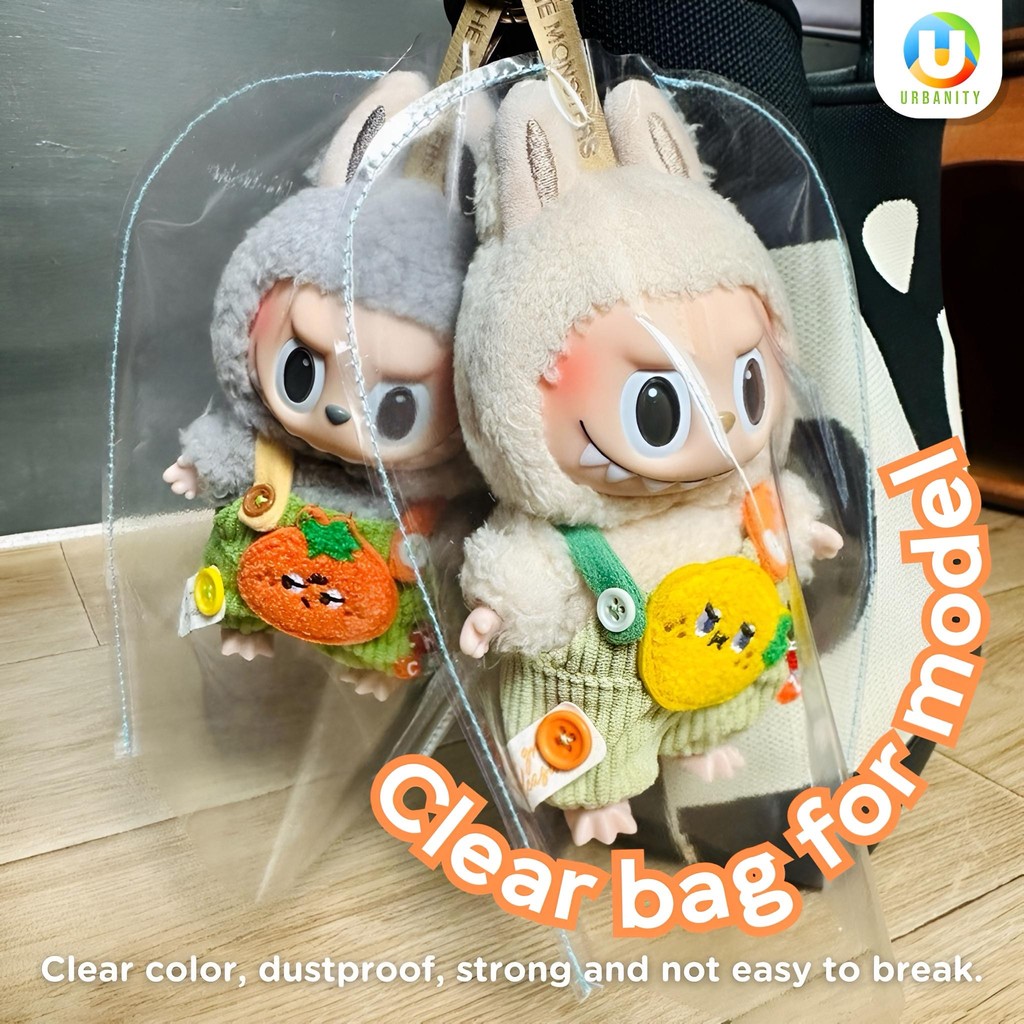 Labubu Transparent Protective Bag labubu Keychain Dust-proof Water ...
