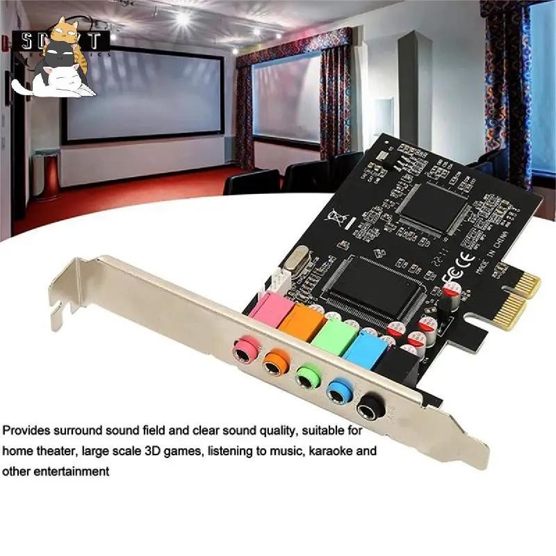 Internal Sound Card For 5.1, Low Profile Bracket, 3D Stereo PCI-E, 8738 ...