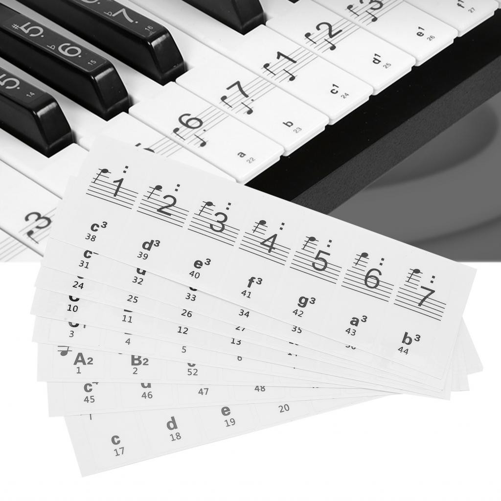 49 Keyboard Stickers Durable Removable Piano For Kids Beginner | Shopee ...