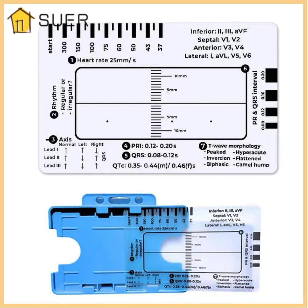 SUER1EN ECG 7 Step Ruler, Plastic ECG/EKG EKG Calipers, Portable ...
