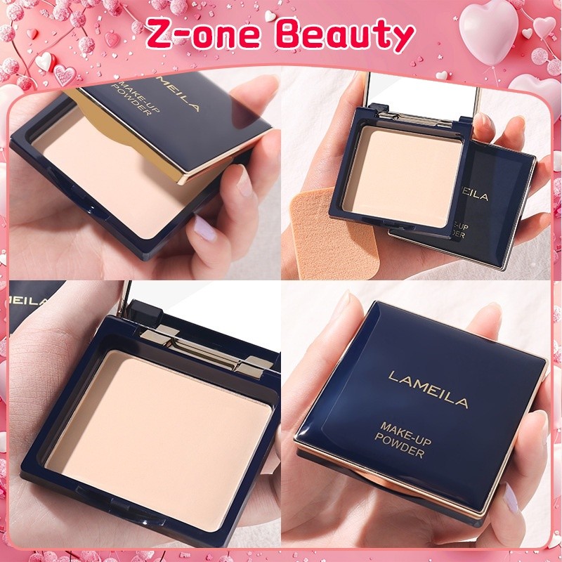 Lameila Matte Natural Concealer Whitening Pressed Powder Waterproof Oil ...