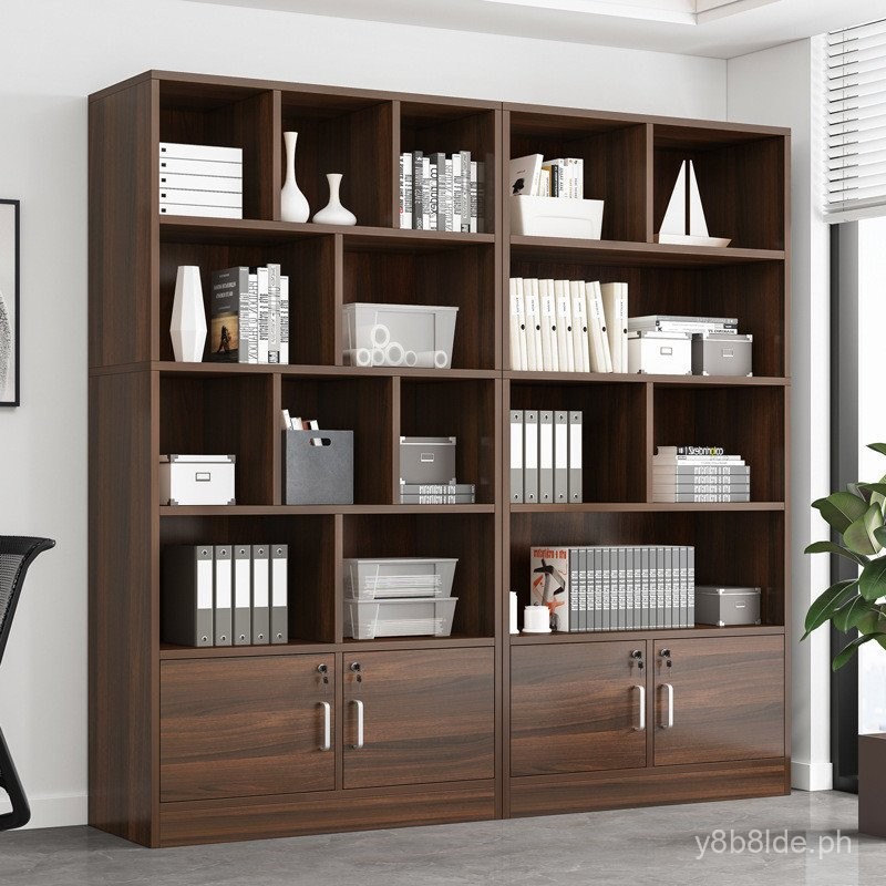 Bookshelf Floor Shelf Storage Organizer Cabinet Modern Office File ...