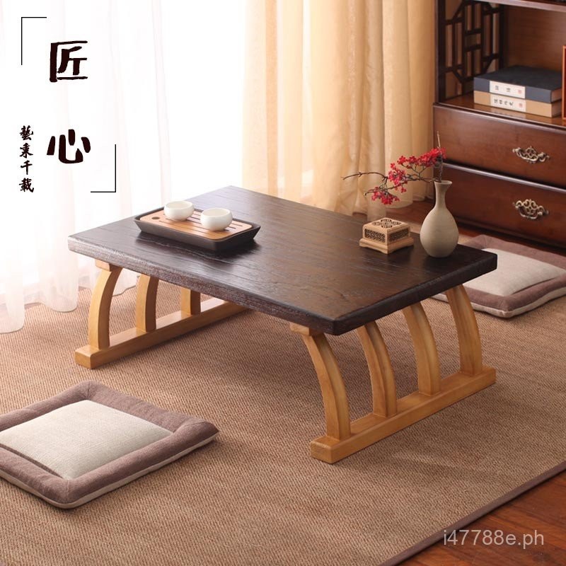 9U Japanese Tatami Table Bay Window Small Coffee Table Solid Wood ...