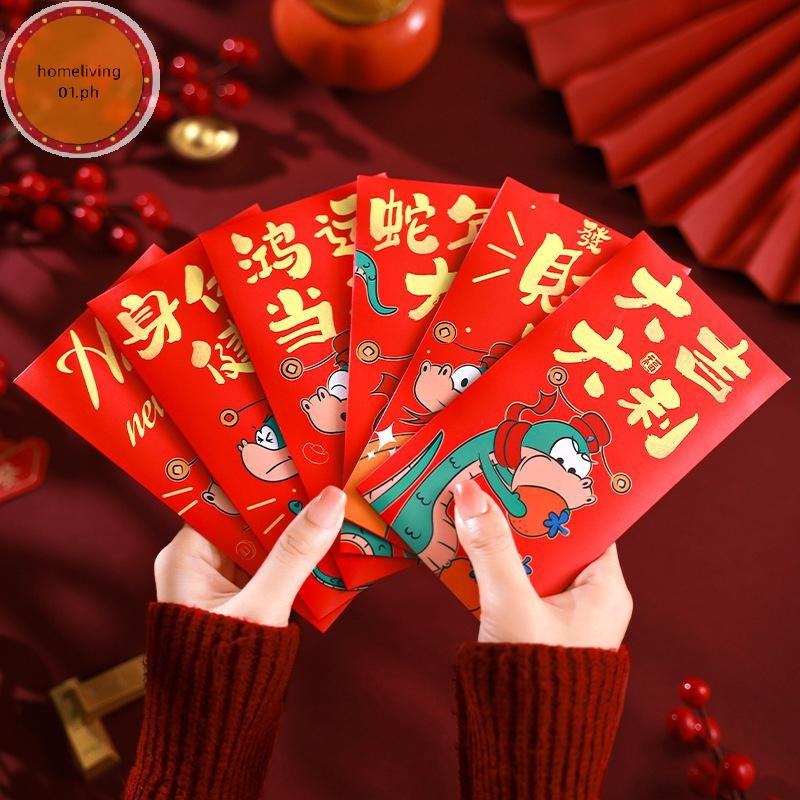 homeliving01 6PCS Snake Year Red Envelopes Hongbao Red Pocket For New ...