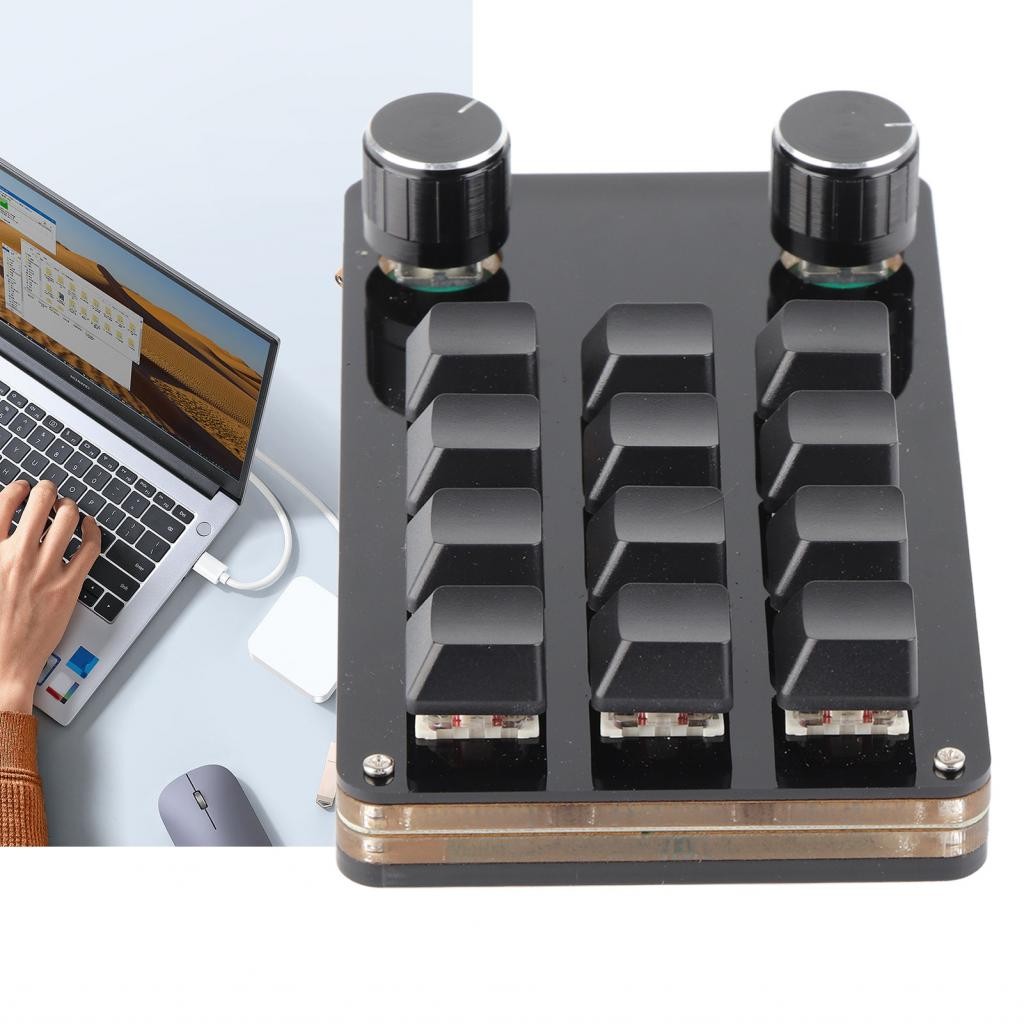 Eleganthome Red Switch Macro Keyboard Plug and Play Ergonomic ...