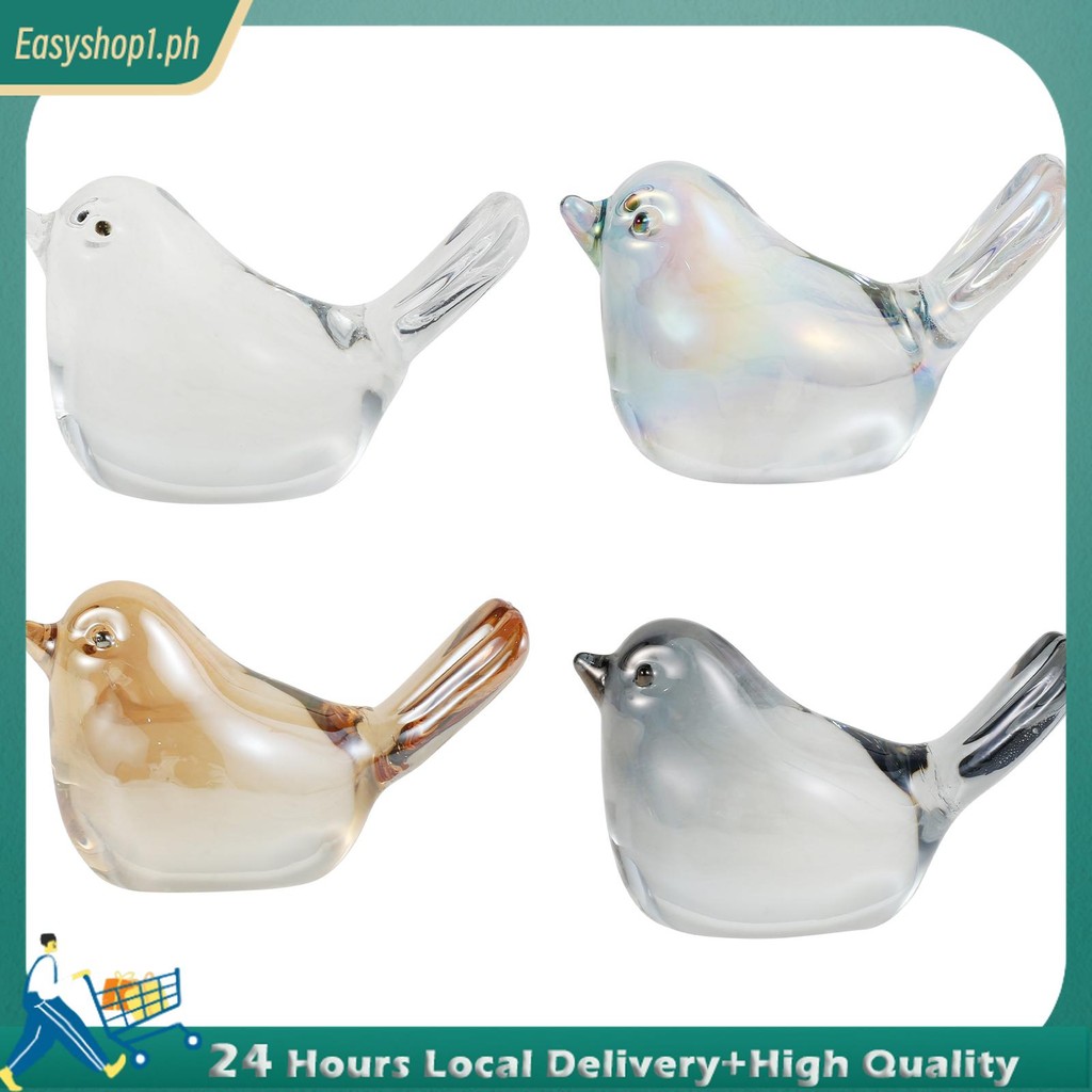 Crystal Bird Figurines Decorative Bird Statue Beautiful Crystal Bird ...