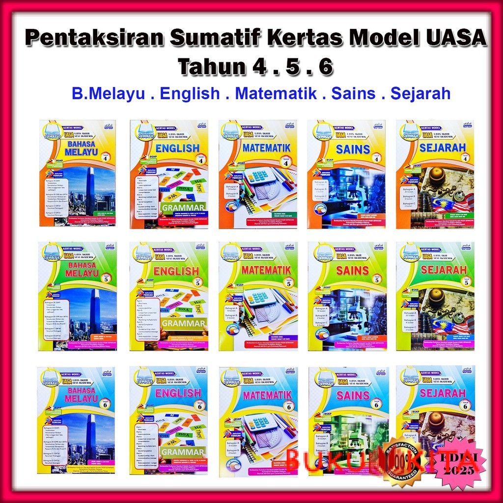 Exercise Book: Summative Assessment of UASA Model Paper Year 4 / 5 / 6 Edition 2025 - B.Malay ...